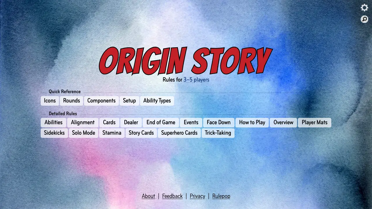 Origin Story Rules | Rulepop